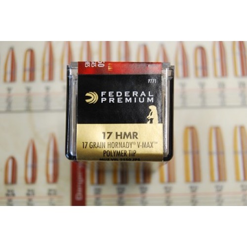 .17HMR Federal Premium 17gr V-MAX Box of 50 Rounds